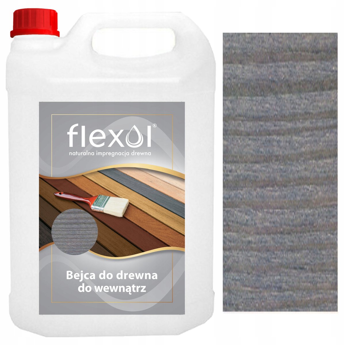 Szara Bejca Do Drewna Wewnętrzna Ekologiczna Popiel 4L Flexol - Flexol | Sklep EMPIK.COM