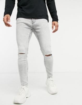 SZARE SPODNIE MĘSKIE RURKI Z DZIURAMI* 42 1VAR - Inna marka | Moda ...