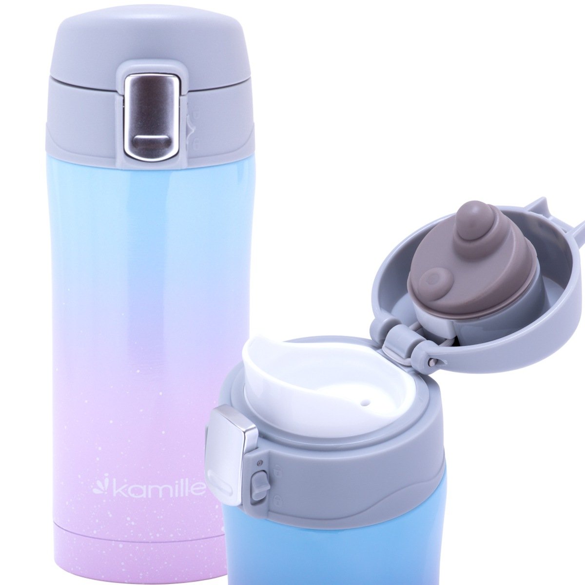 SZCZELNY KUBEK TERMICZNY TERMOS NIEB-RÓŻ 320ML - KAMILLE | Sklep EMPIK.COM