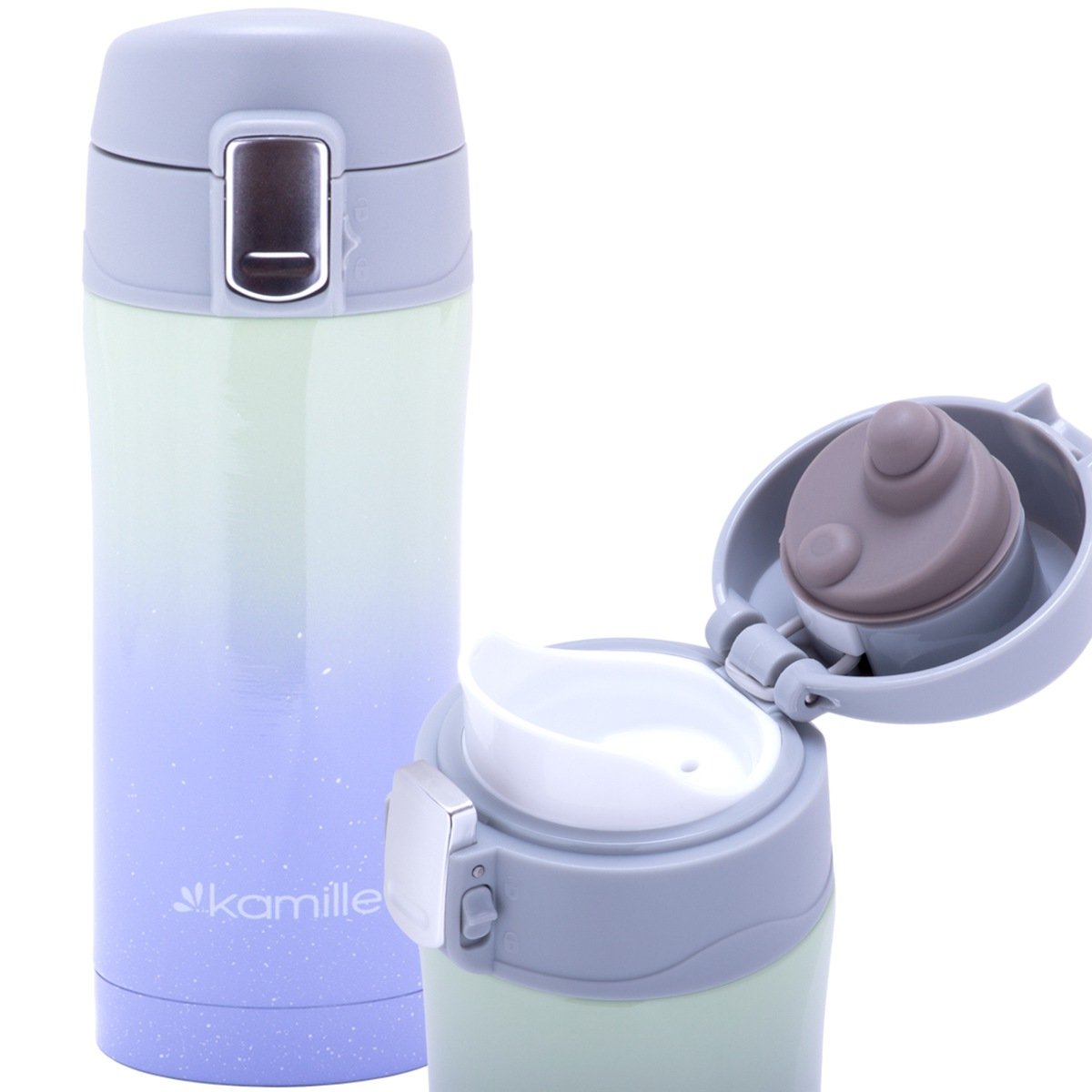 SZCZELNY KUBEK TERMICZNY TERMOS ZIEL-FIOL 320ML - KAMILLE | Sklep EMPIK.COM