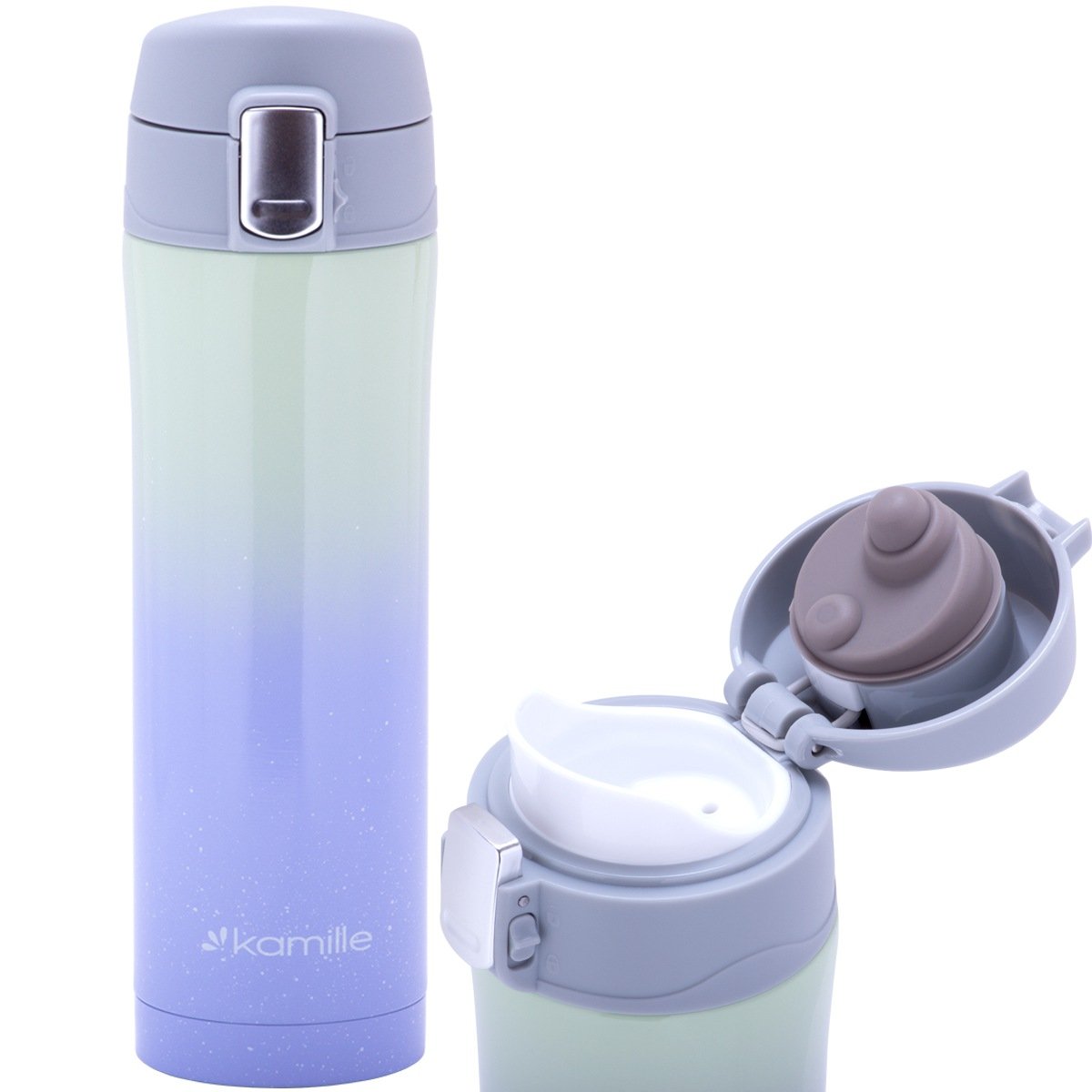 SZCZELNY KUBEK TERMICZNY TERMOS ZIEL-FIOL 450ML - KAMILLE | Sklep EMPIK.COM