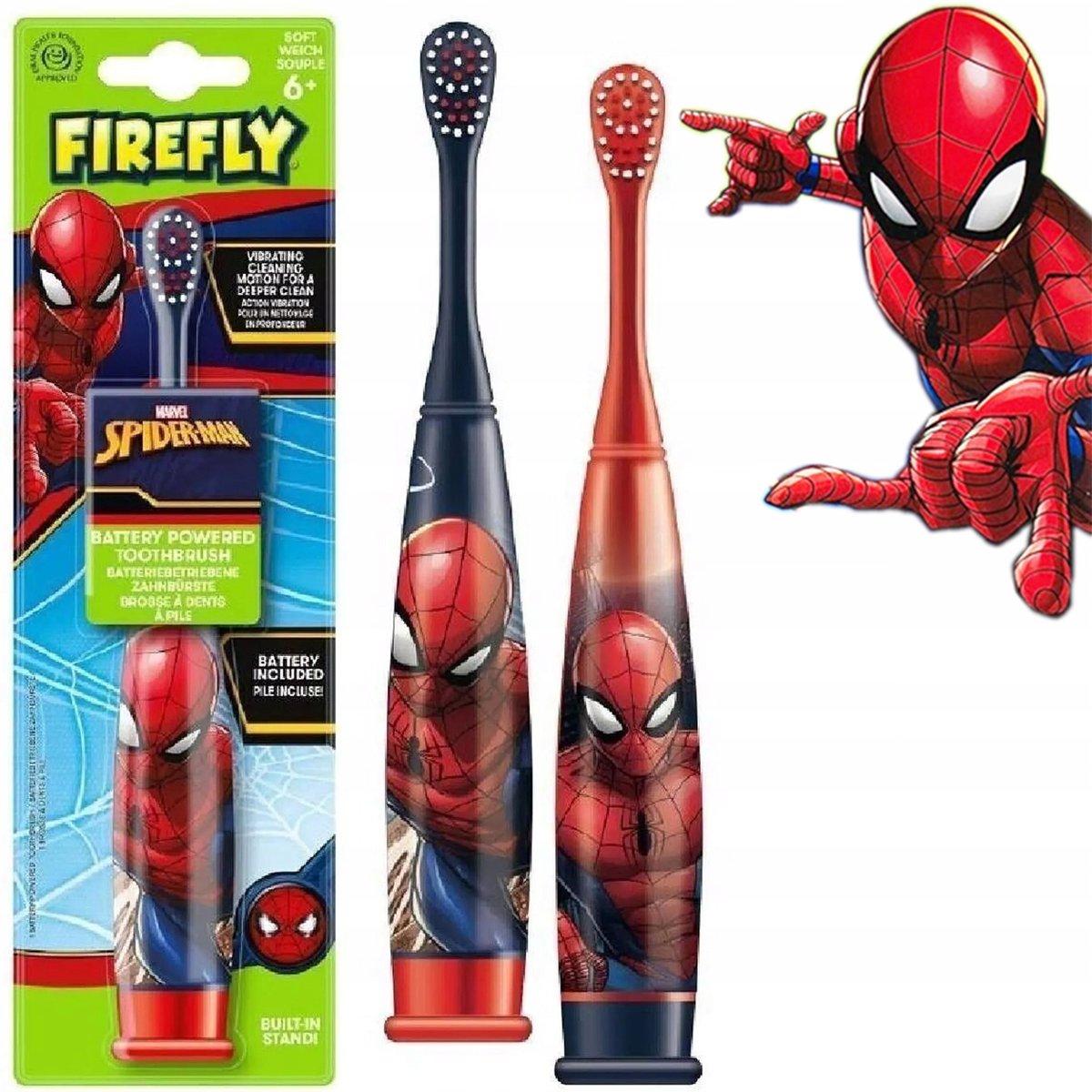 Szczoteczka do zębów SPIDERMAN TURBO Elektryczna Soniczna Dla Dzieci - Firefly | AGD Sklep EMPIK.COM
