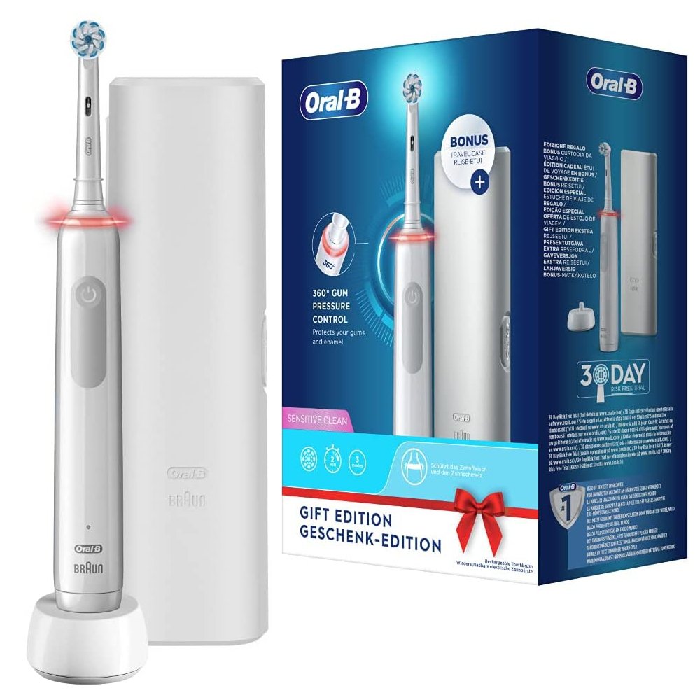 Szczoteczka elektryczna ORAL-B Pro 3 3500 - White etui podróżne czujnik nacisku 3 tryby pracy ...