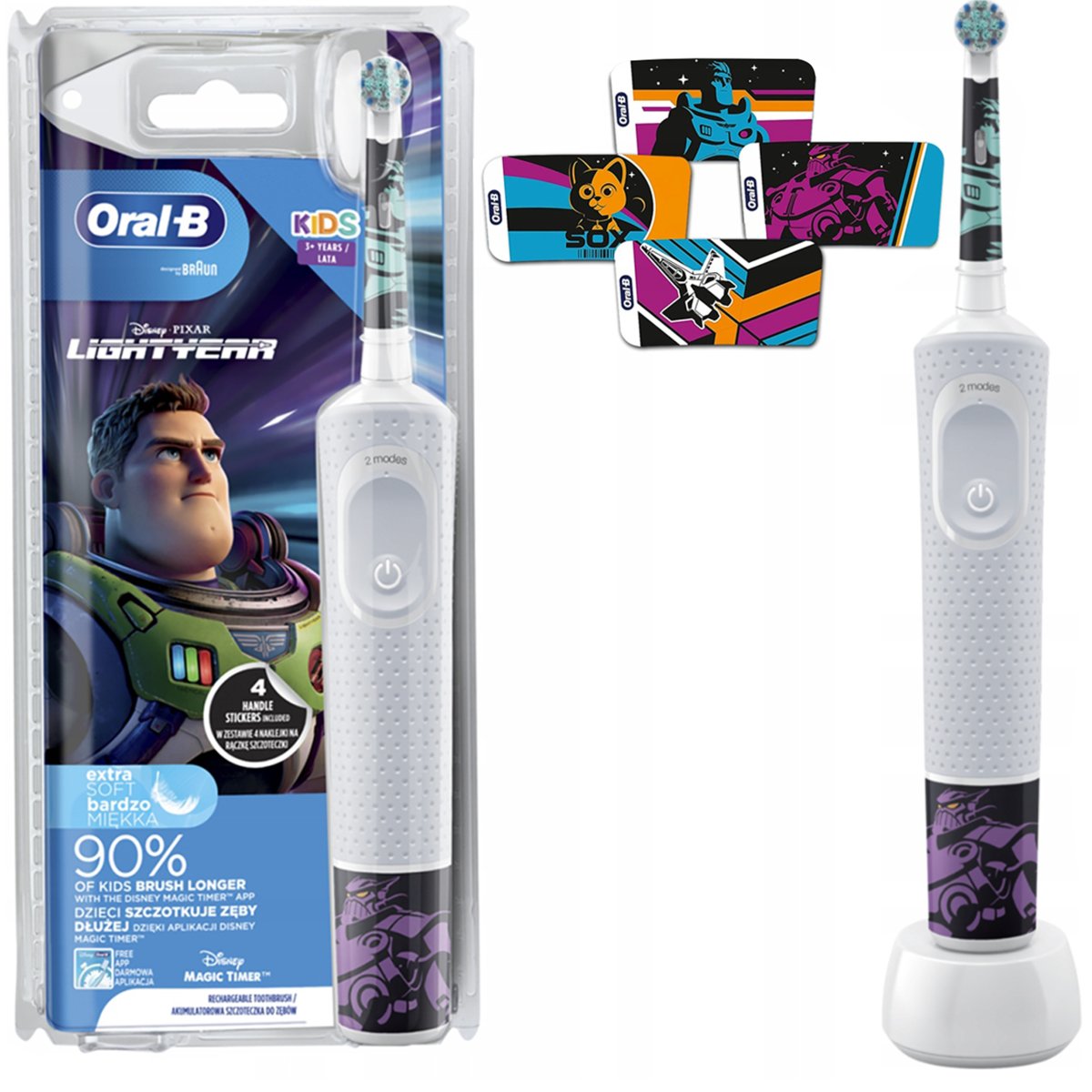 Szczoteczka elektryczna ORAL-B Vitality 100 Kids - Lightyear dla dzieci ...