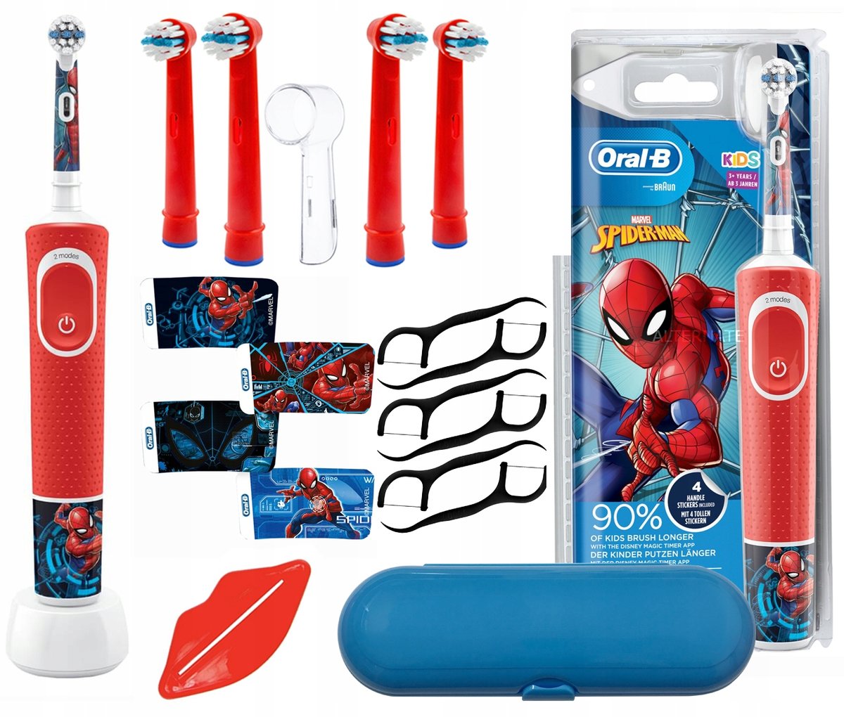 Szczoteczka Elektryczna Oral-B Vitality Spiderman, 4 końcówki zamienne, akcesoria - Oral-B | AGD ...