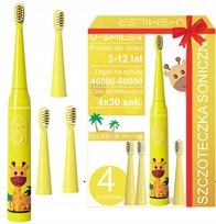 Szczoteczka Soniczna Dla Dzieci Elektryczna Do Zębów + 4 Końcówki - U-Smiler | AGD Sklep EMPIK.COM