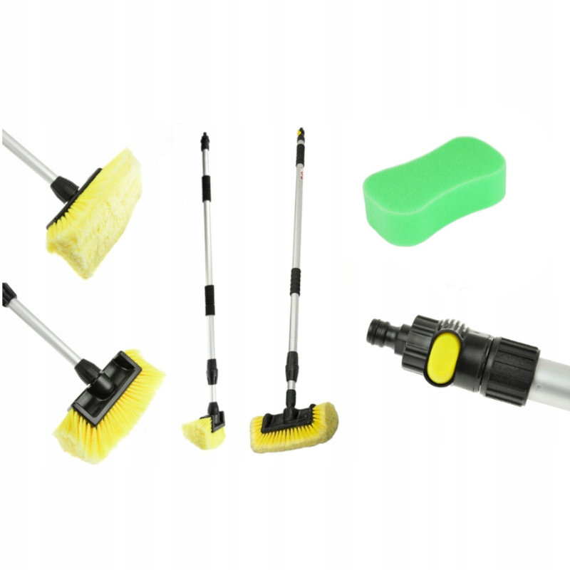 SZCZOTKA TELESKOPOWA DO MYCIA AUTA DB13000 150-260cm + GĄBKA DB13018 ZESTAW - Inna marka ...