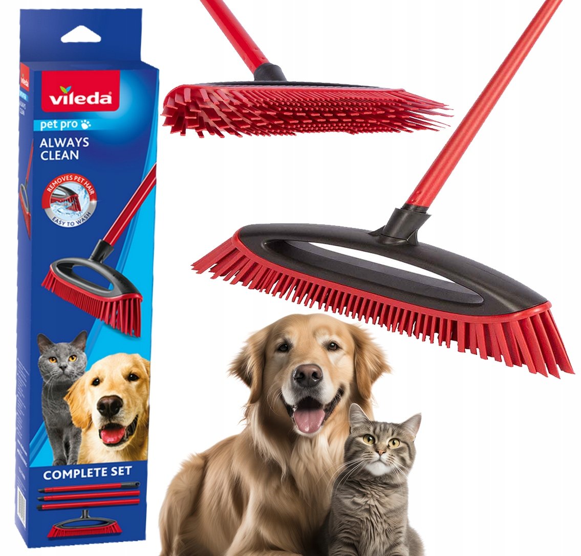 Szczotka Vileda Pet Pro Do Zamiatania Sierści I Włosów Gumowa Always ...