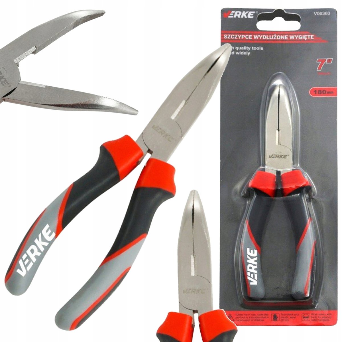 Szczypce Kombinerki Wydłużone Wygięte 180Mm Verke - Verke | Sklep EMPIK.COM
