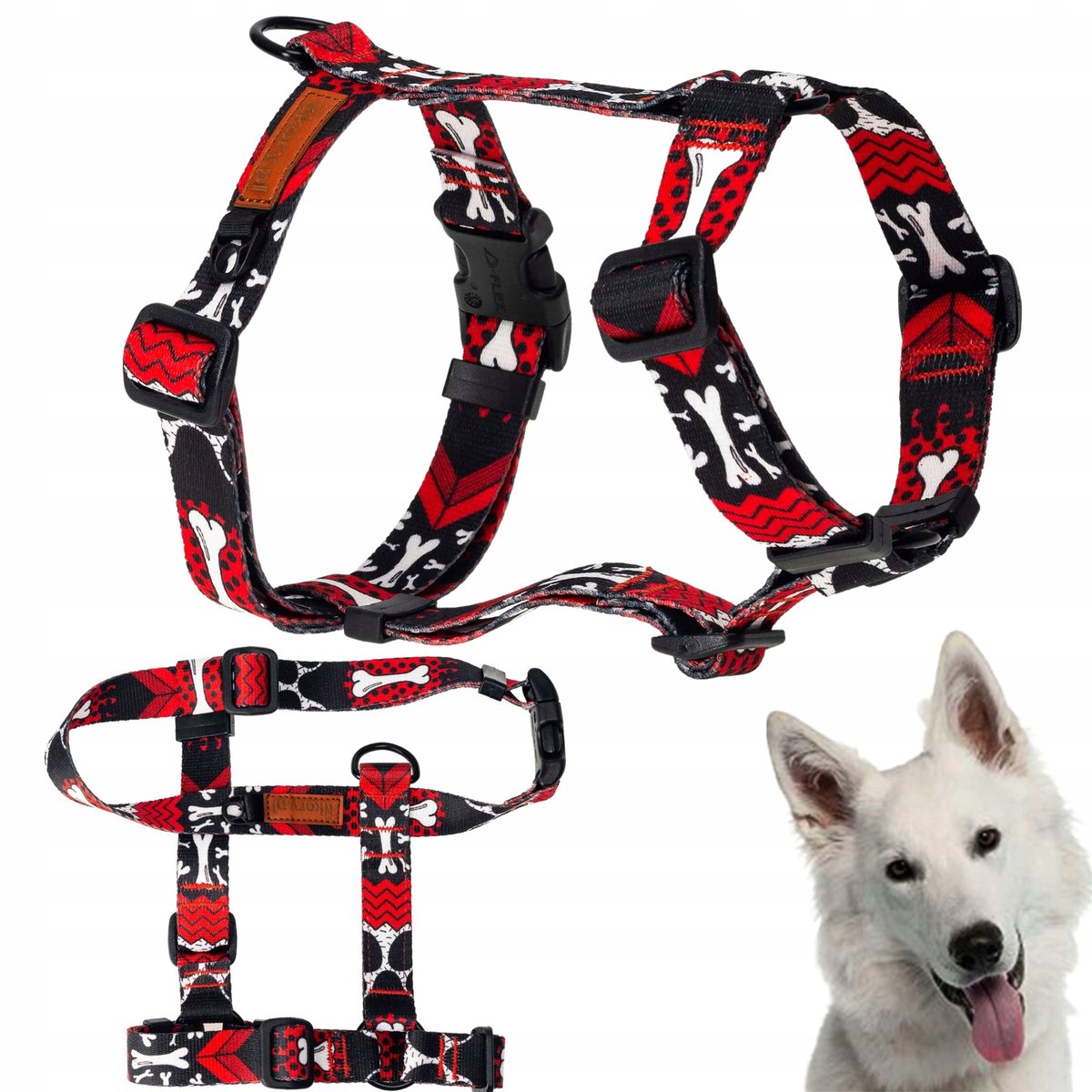 SZELKI spacerowe dla psa terriera GUARD regulowane M 20 mm Ukory w kostki - Ukory | Sklep EMPIK.COM