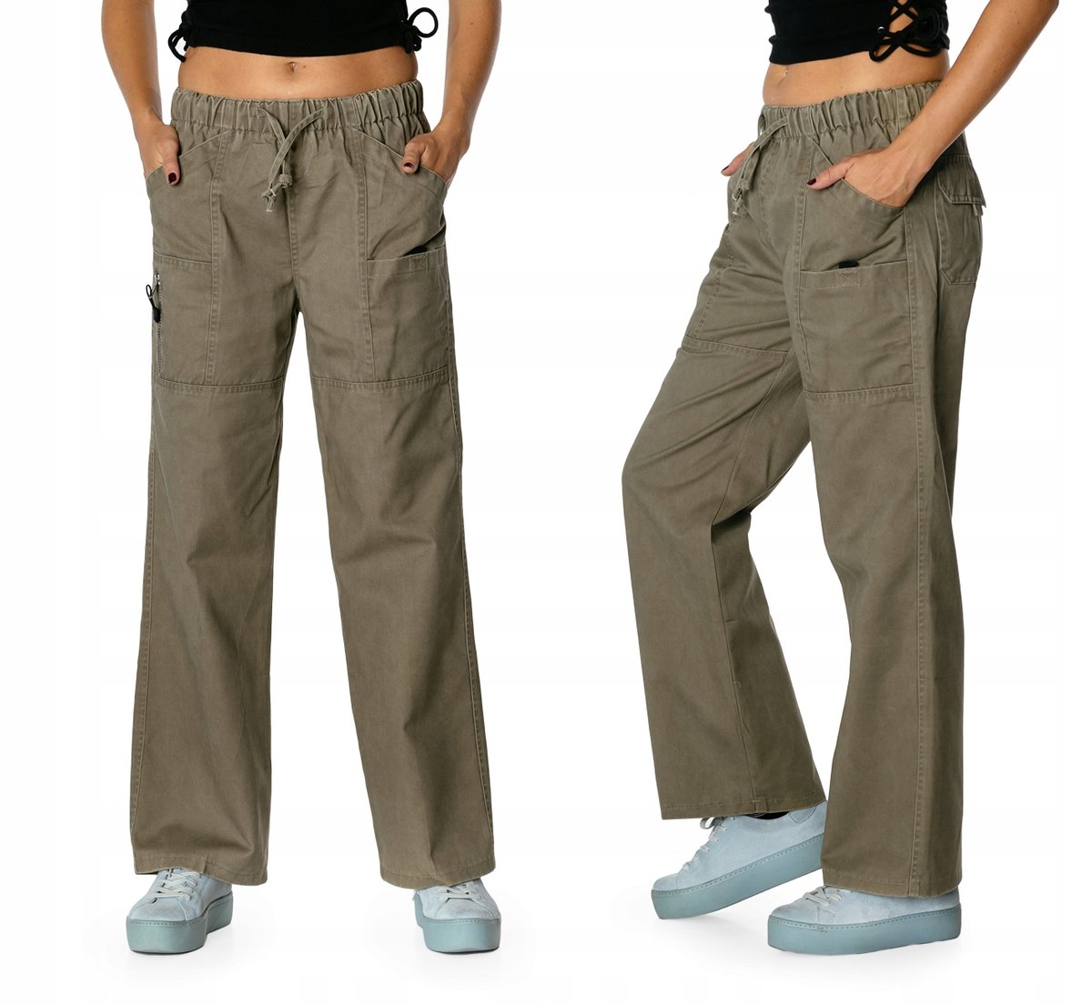 Szerokie Luźne Spodnie Parachute Cargo 10207-4 W32 - Inna marka | Moda ...