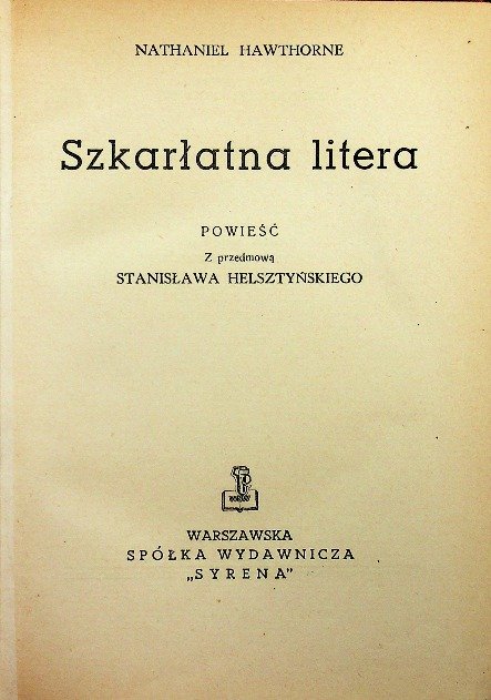 Szkarłatna litera 1947 r. - W opisie | Książka w Empik