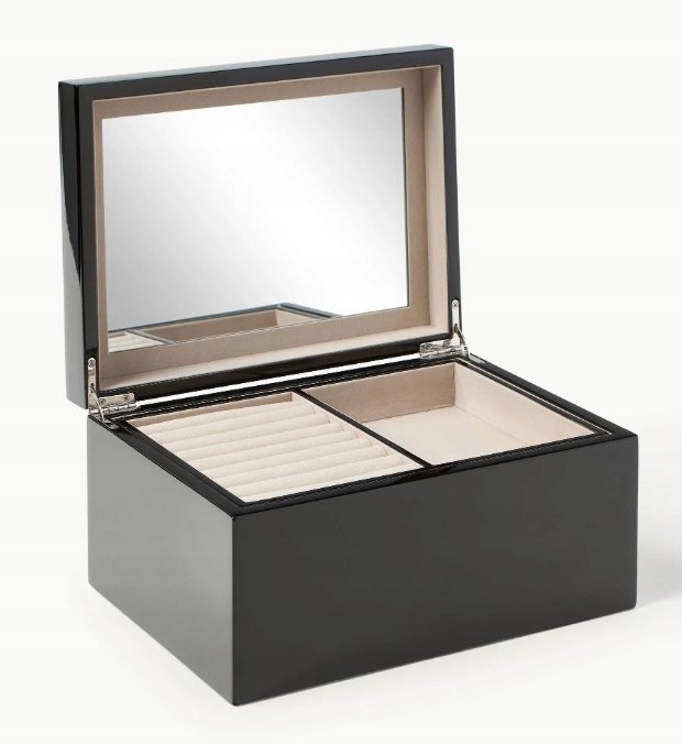 Szkatułka na biżuterię Taylor czarna - duża 26 x13 x 19 cm - Inna marka ...