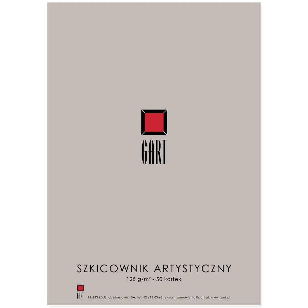 Szkicownik artystyczny GART blok rysunkowy - format A3, 50 kartek, 125 ...