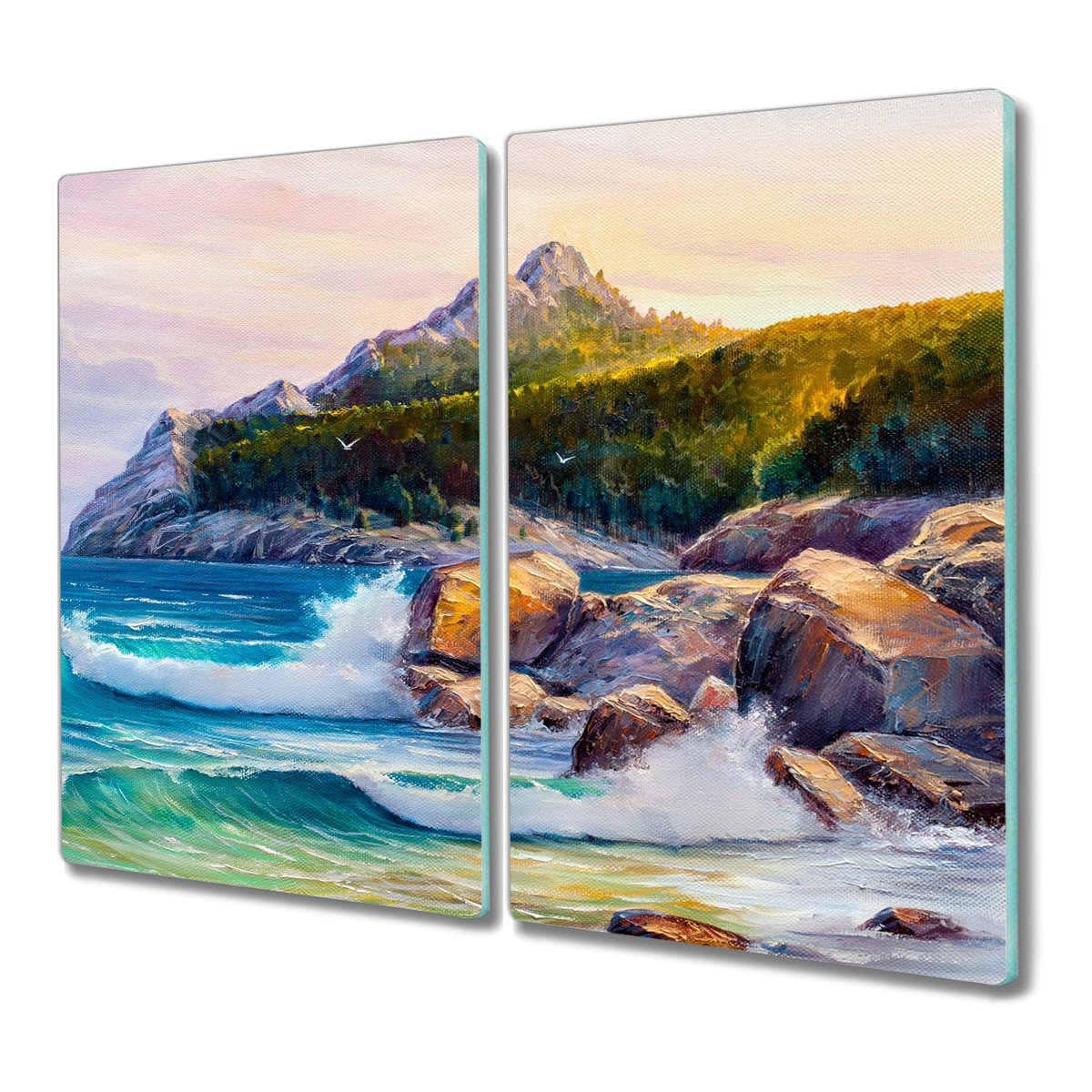 Szklana deska 2x30x52 Malarstwo las wybrzeże morze, Coloray - Coloray ... Szklana deska 2x30x52 Malarstwo las wybrzeże morze, Coloray - Coloray ...