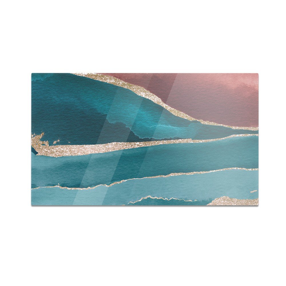 Szklana deska kuchenna HOMEPRINT Akwarela z brokatem 60x52 cm ...