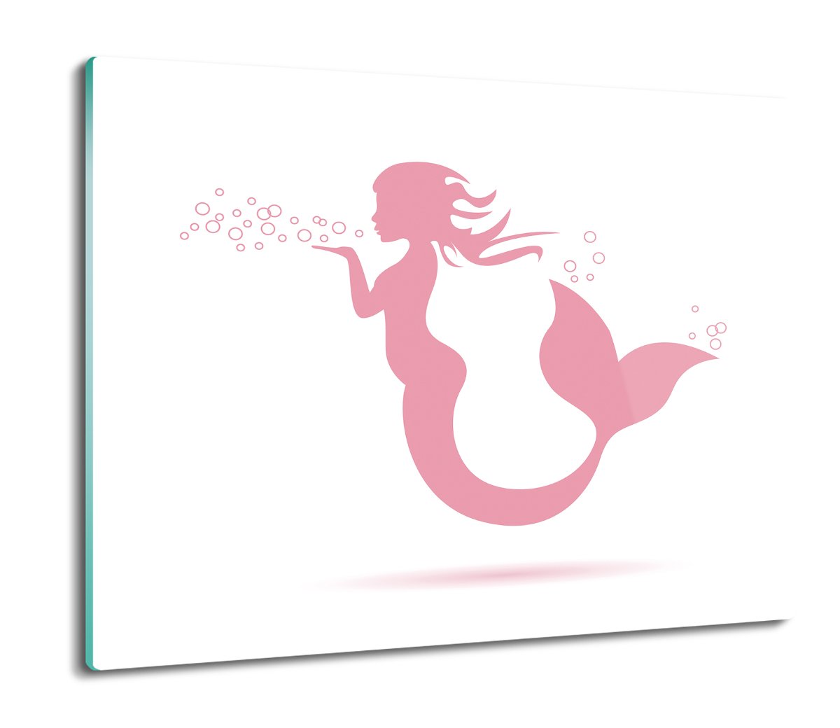 szklana osłona kuchenna Syrena ryba cień róż 60x52, ArtprintCave ...