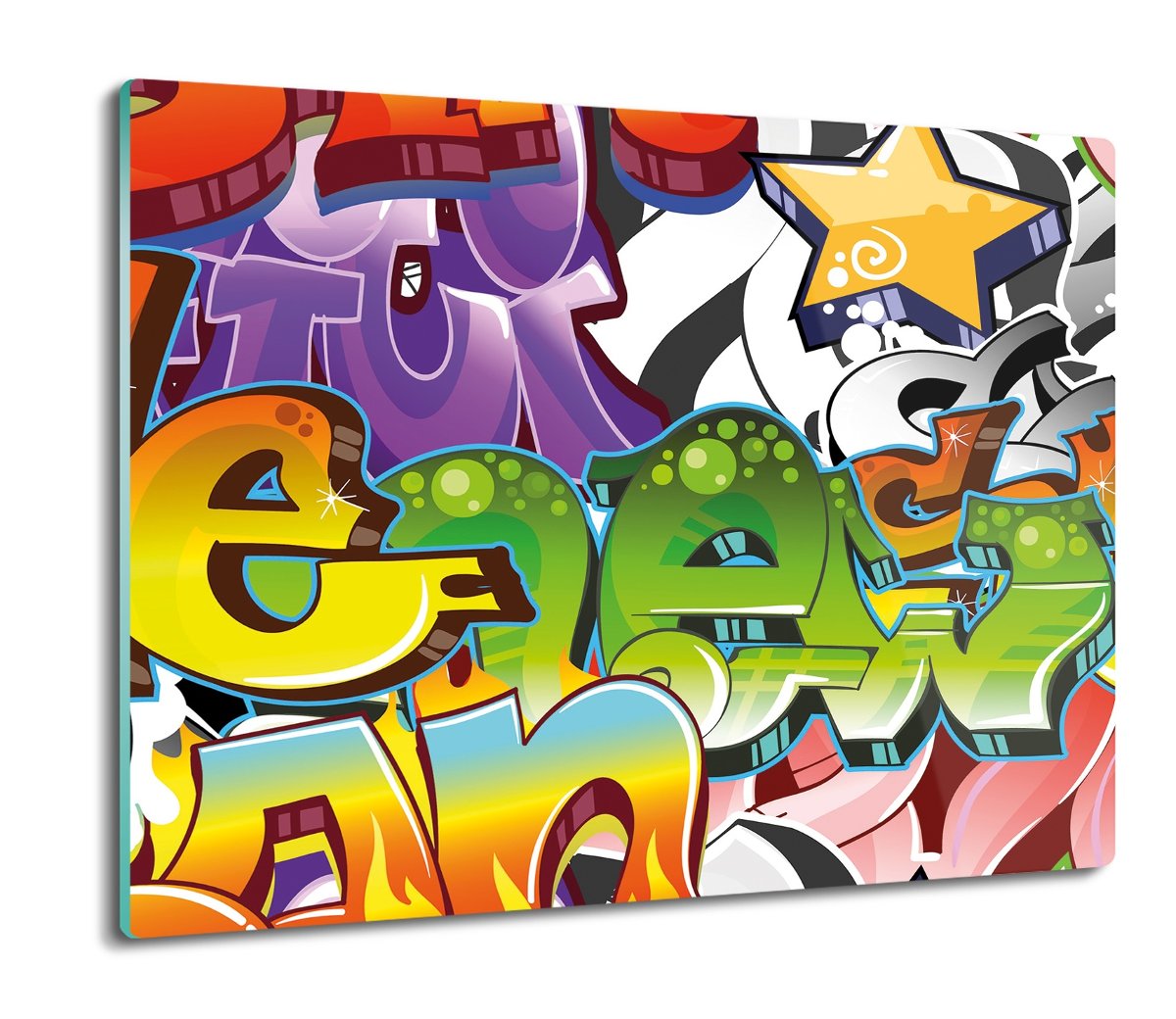 szklana osłonka ze szkła Graffiti ściana 60x52, ArtprintCave ...