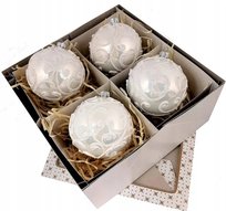 Szklane bombki choinkowe 4 szt. 10 cm - Inna marka | Sklep EMPIK.COM