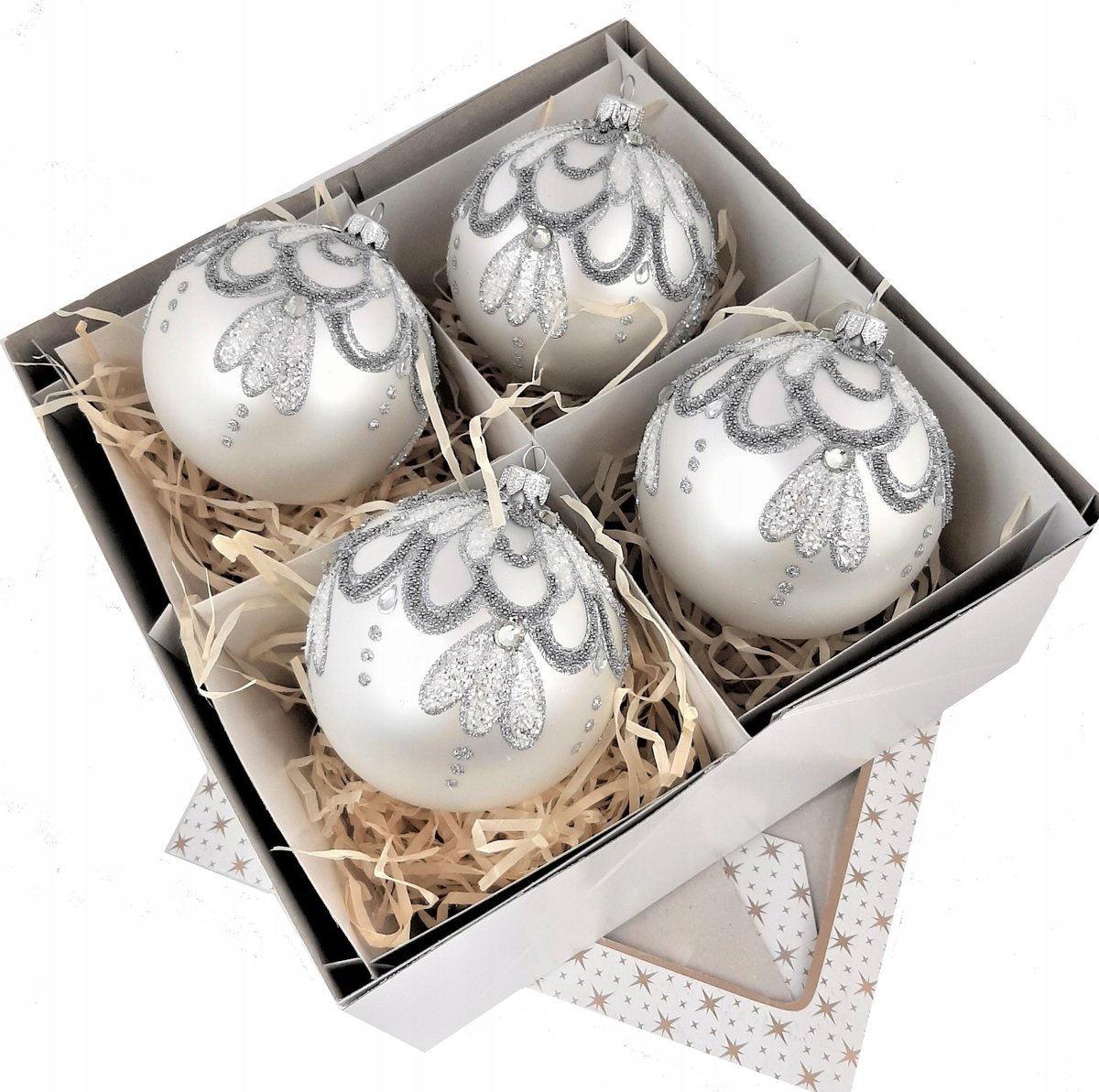 Szklane bombki choinkowe 4 szt. 10 cm PREMIUM - Inna marka | Sklep EMPIK.COM