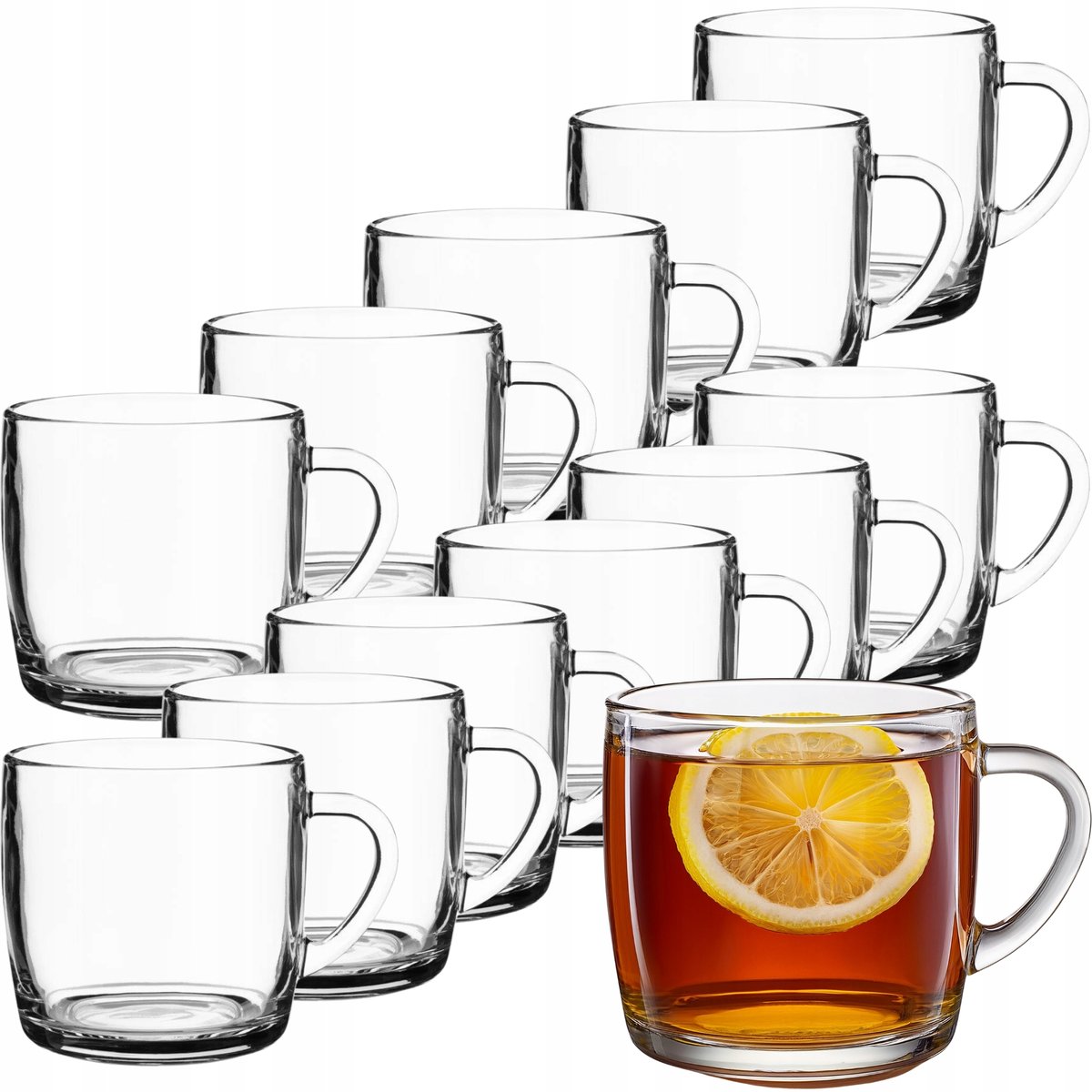 SZKLANKI DO KAWY HERBATY KUBEK Z UCHEM 310ml 12 szt - inna (Inny) | Sklep EMPIK.COM