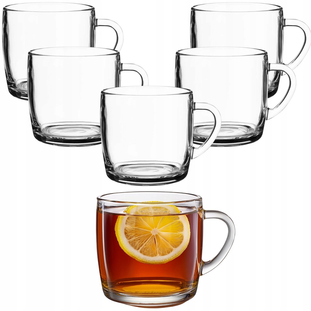 SZKLANKI DO KAWY HERBATY KUBEK Z UCHEM 310ml 6 szt - inna (Inny) | Sklep EMPIK.COM