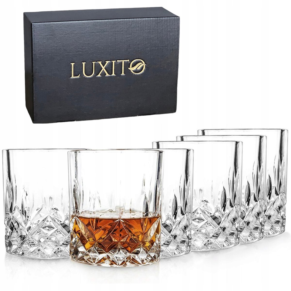Szklanki kryształowe do whisky drinków LUXITO Javell 300 ml 6 szt ...