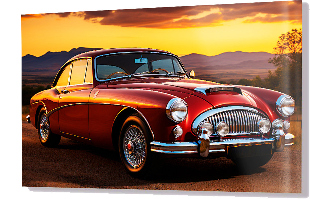 Szklany obraz do kuchni Samochód Retro Stare auto For men 100x70 cm ...