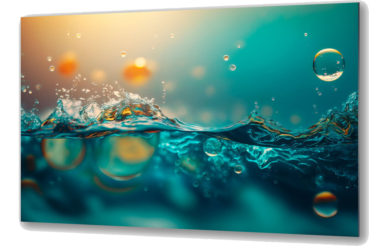 Szklany obraz do kuchni Woda Kropla Tafla wody 100x70 cm - Inna marka ...