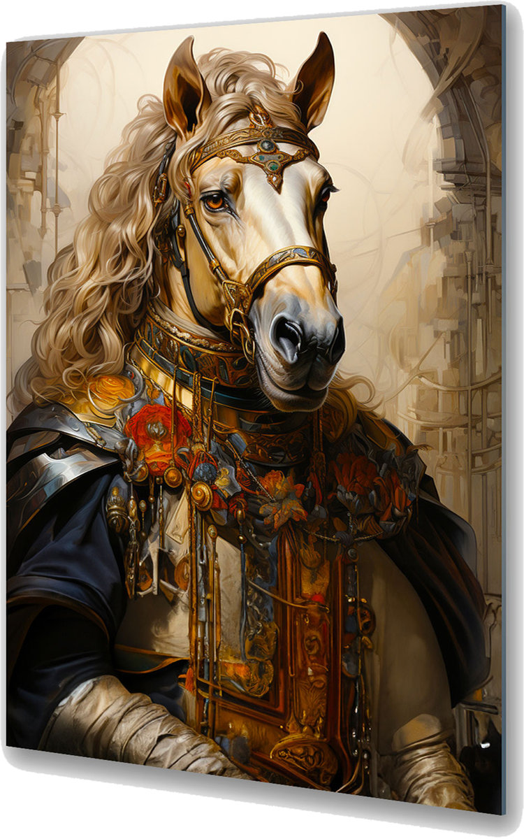 Szklany obraz do przedpokoju Koń Rok Konia Chiński horoskop 50x70 cm ...