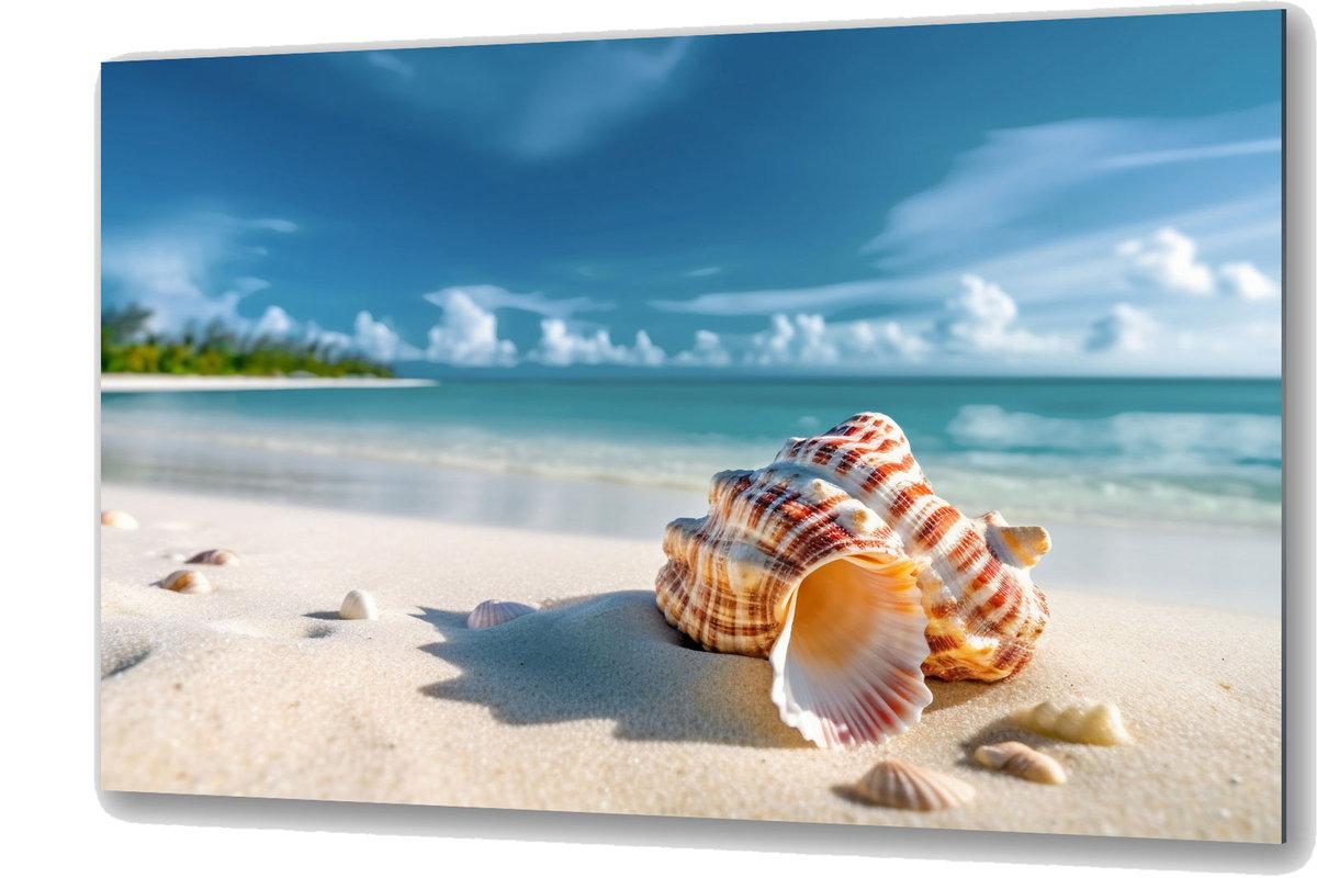 Szklany obraz do przedpokoju Natura Morze Muszle na plaży 70x50 cm - Inna marka | Sklep EMPIK.COM