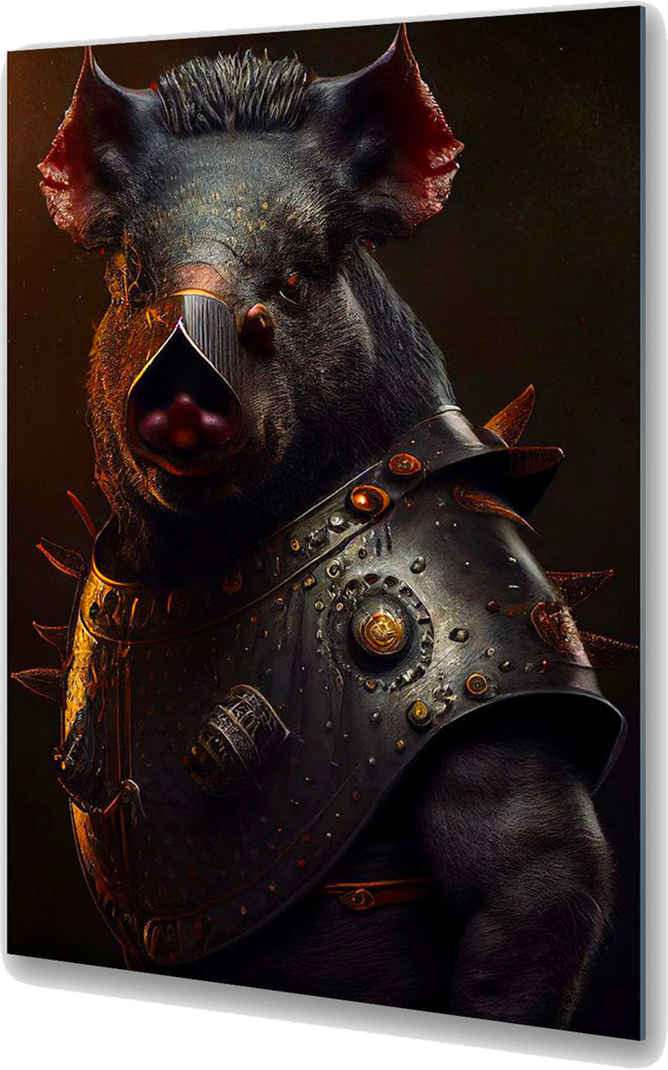 Szklany obraz do przedpokoju Rok Świni Dzik Chiński horoskop 50x70 cm ...