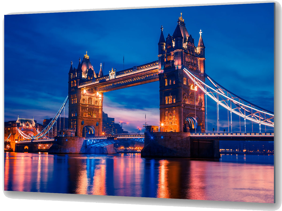 Szklany obraz do sypialni Tower Bridge Londyn Tamiza Miasto 120x80 cm ...