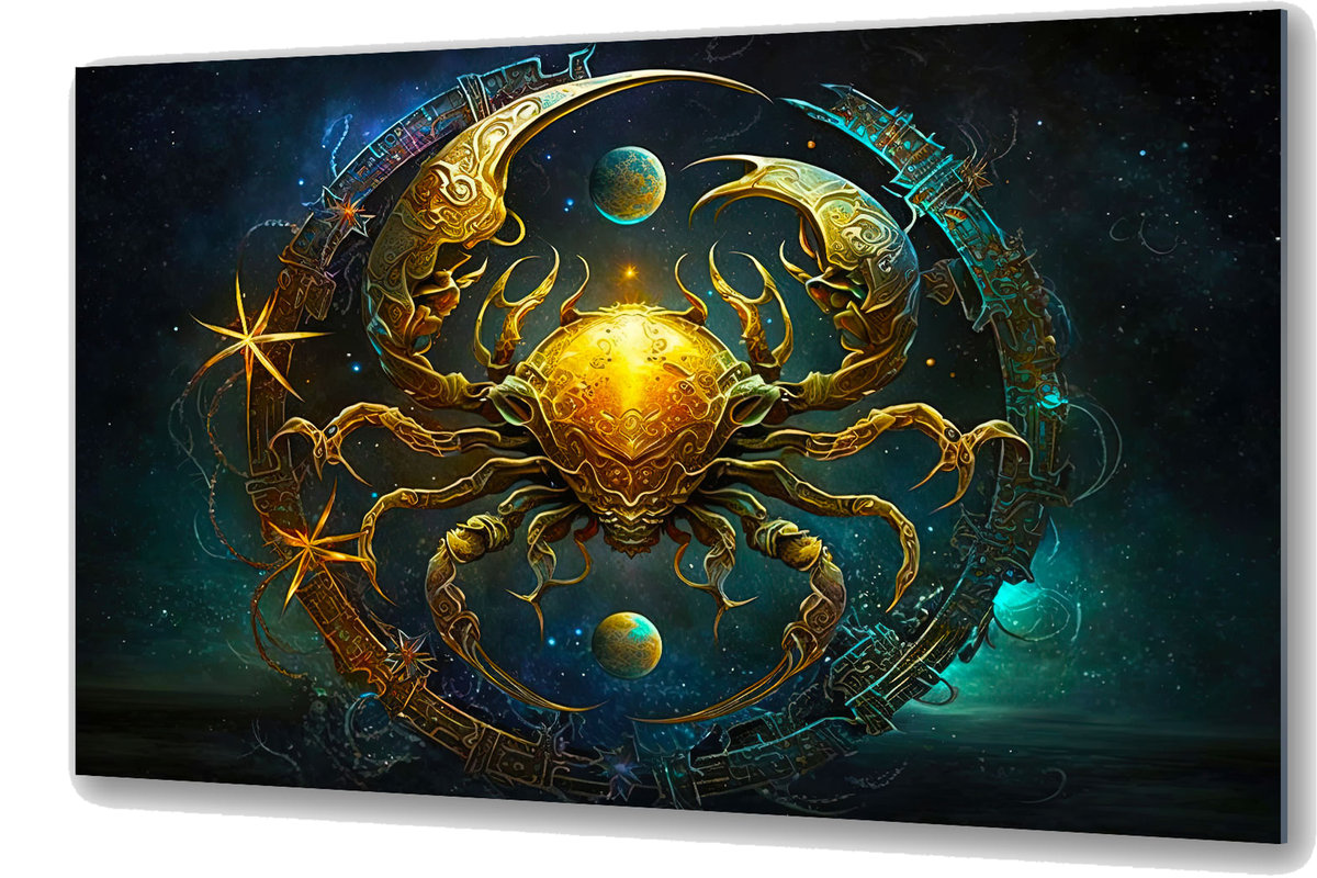 Szklany obraz do sypialni Znaki zodiaku Rak Cancer 120x80 cm - Inna ...
