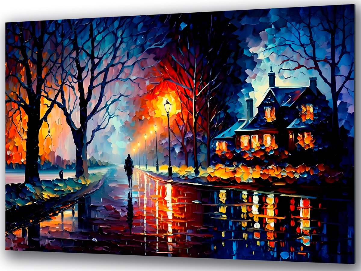 Szklany obraz Noc Miasto Sztuka Kolor 36x23 cm - Inna marka | Sklep ...