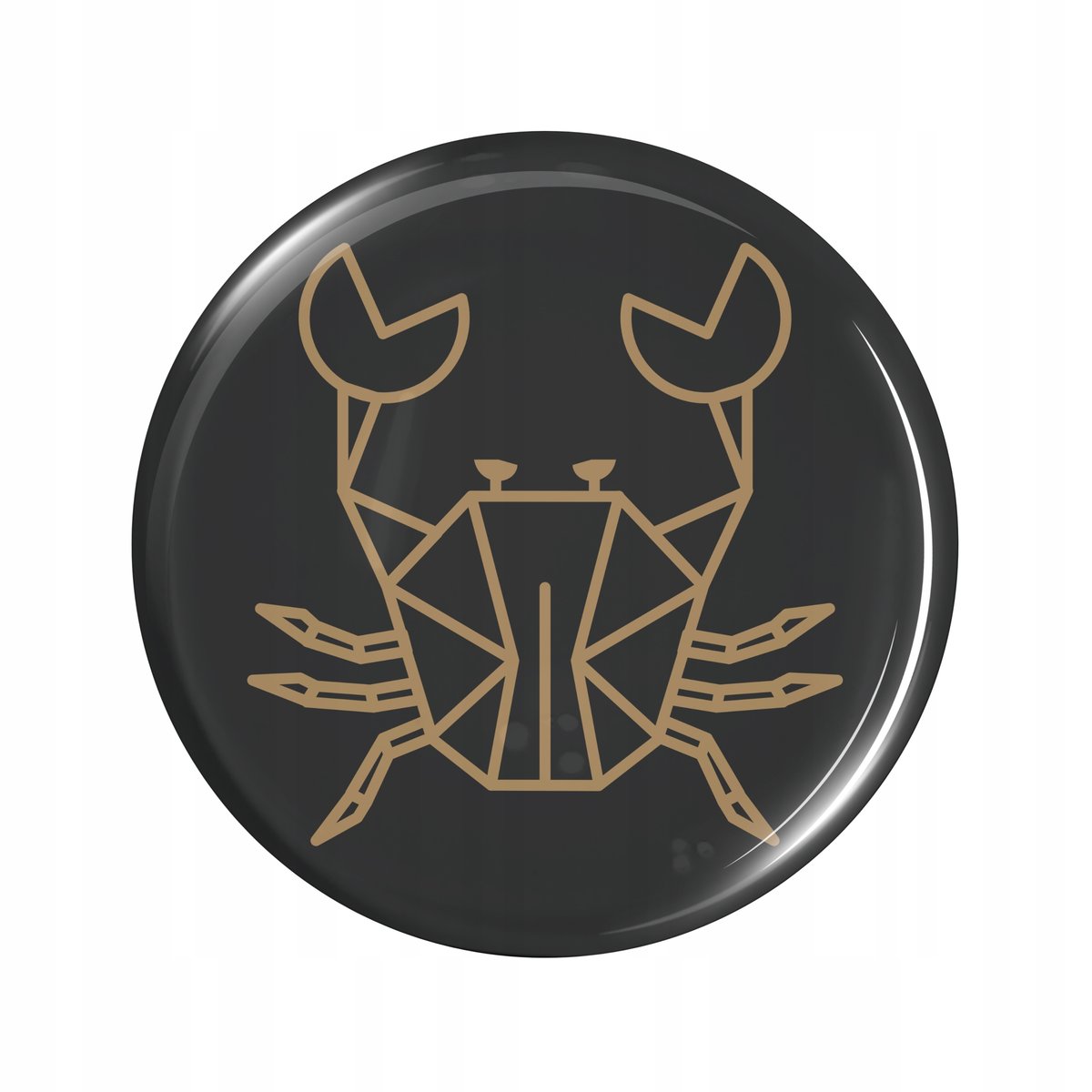 Szklany Okrągły Magnes Na Lodówkę Czarny Znak Zodiaku Rak - Inna marka ...