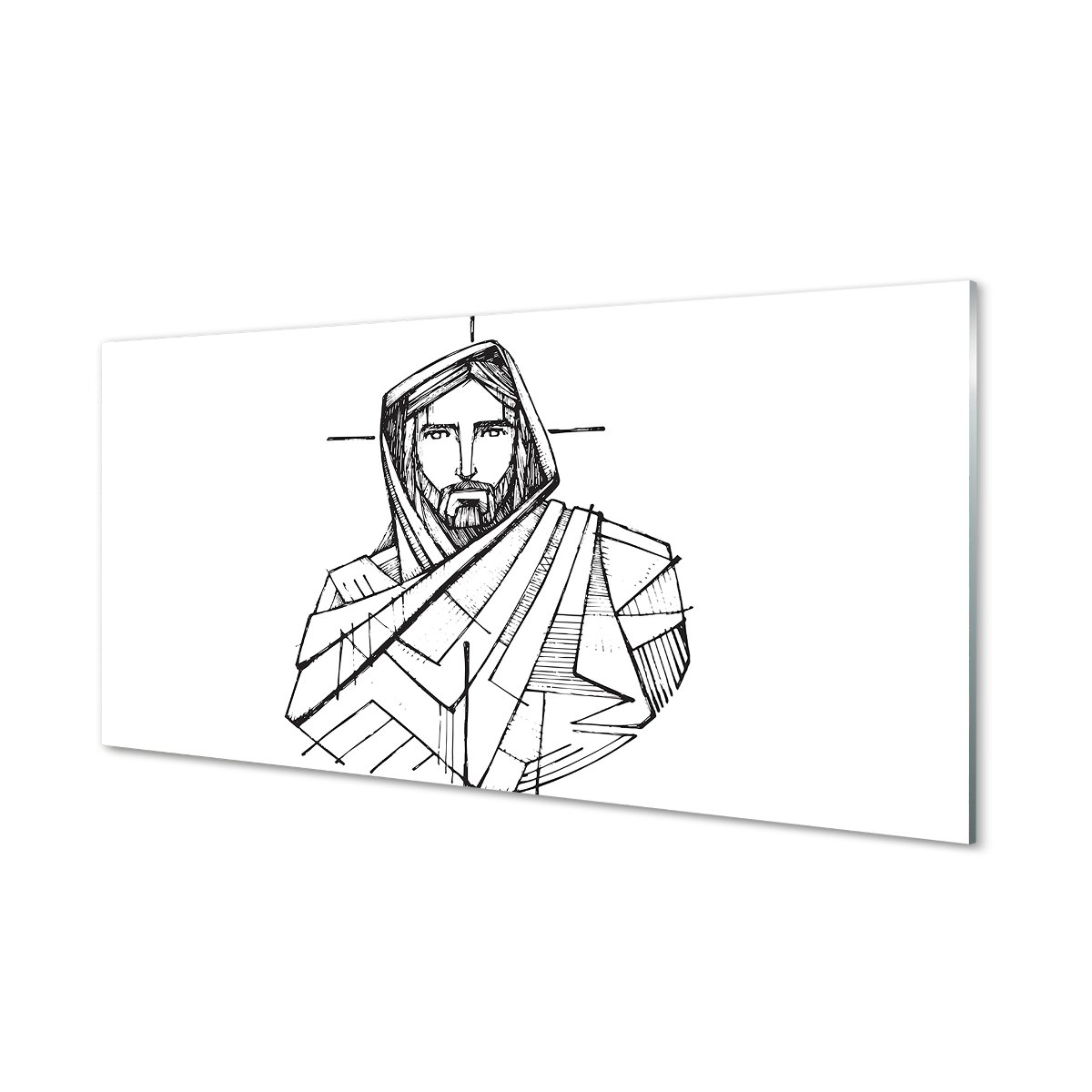 Szklany panel ochronny + klej Rysunek Jezus 120x60 - Tulup | Sklep ...