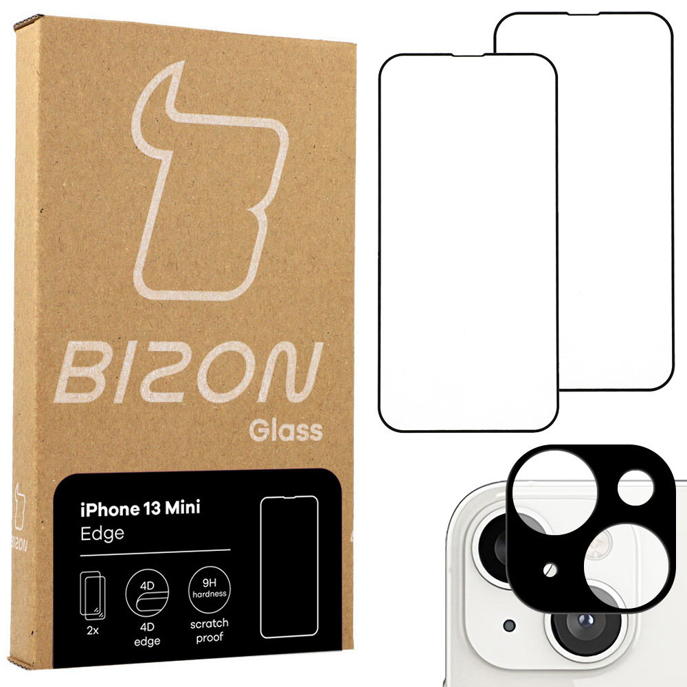 Szkło Hartowane Bizon Do Iphone 13 Mini + Aparat - Bizon | Sklep EMPIK.COM