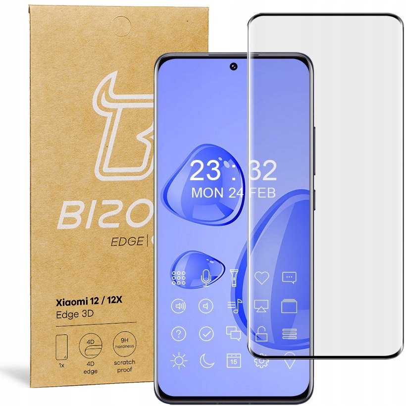 Szkło Hartowane Bizon Edge 3D Do Xiaomi 12/ 12X - Bizon | Sklep EMPIK.COM