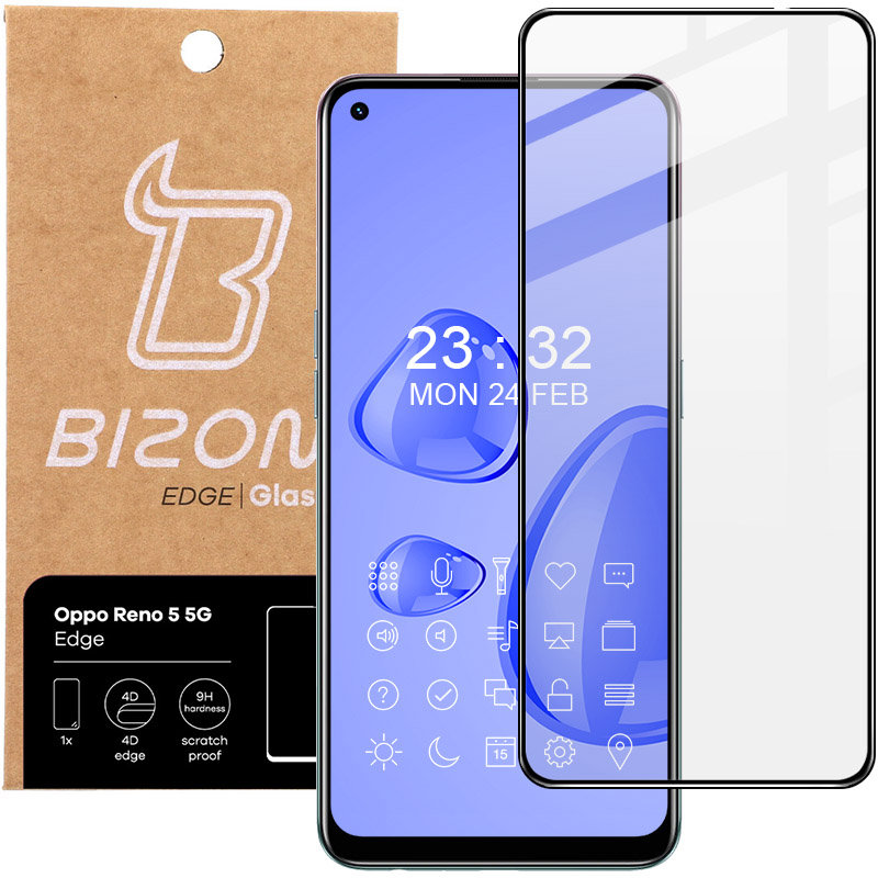 Szkło Hartowane Bizon Edge Do Oppo Reno 5 5G - Bizon | Sklep EMPIK.COM