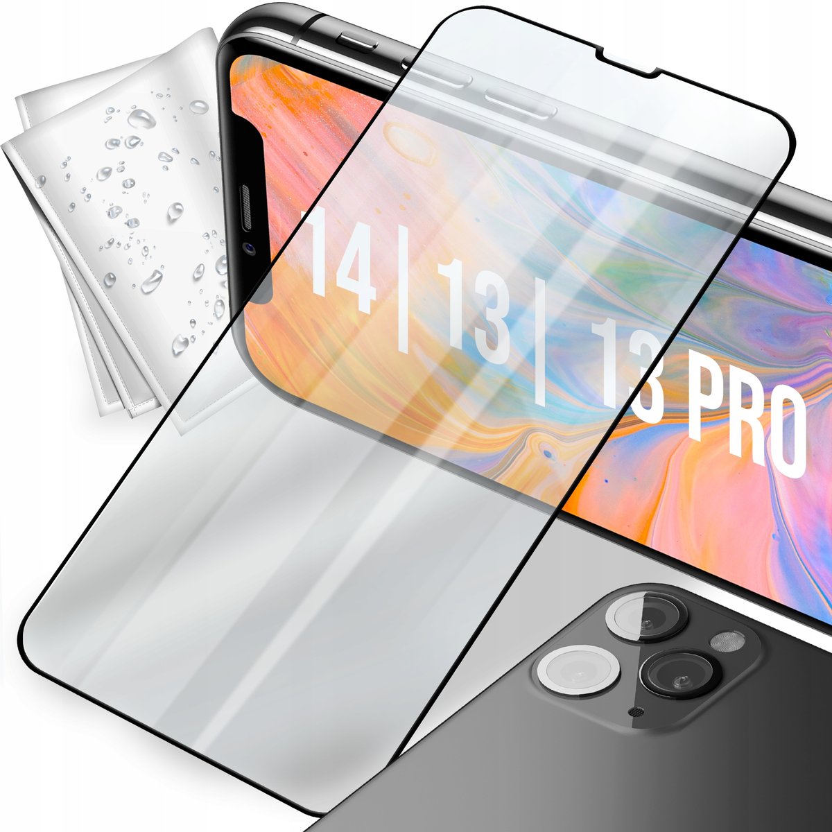 SZKŁO HARTOWANE DO IPHONE 13 13 PRO 14 PEŁNE NA CAŁY EKRAN SZYBKA SZKIEŁKO - NETBUY | Sklep ...