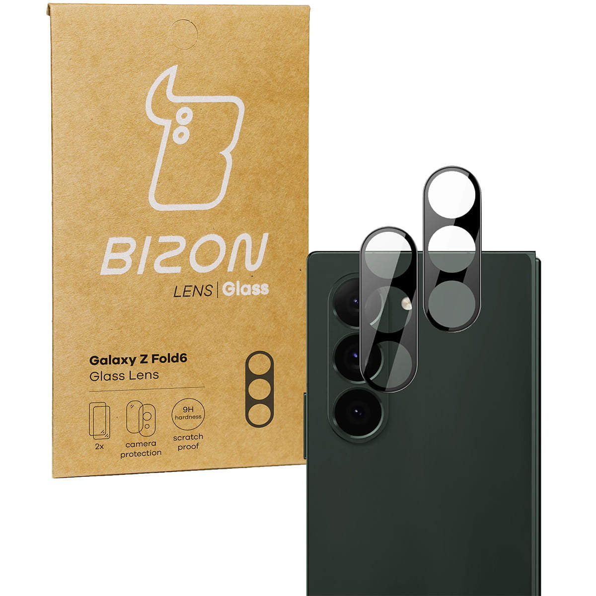 Szkło na aparat Bizon Glass Lens do Galaxy Z Fold6, 2 sztuki - Bizon ...
