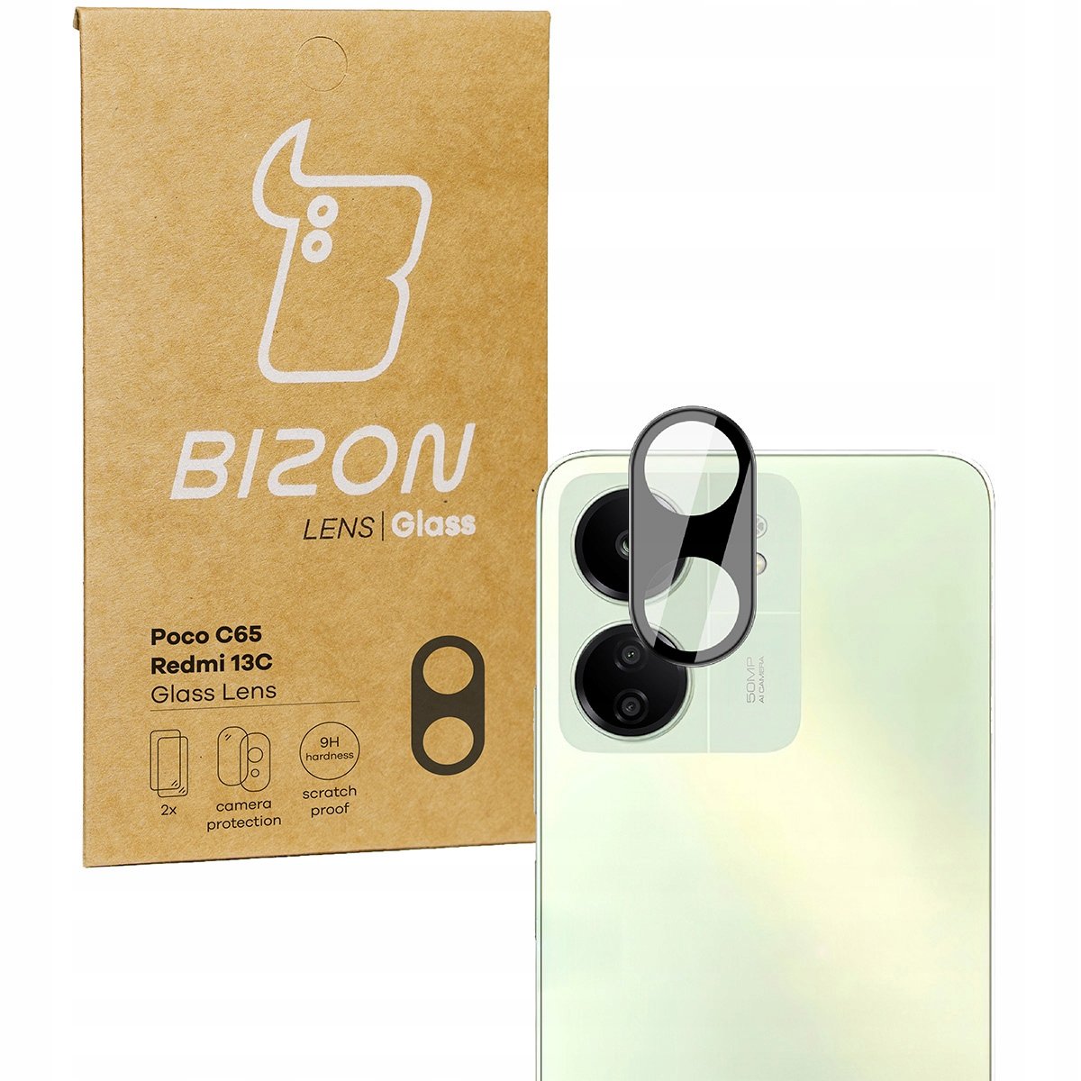 Szkło Na Aparat Bizon Glass Lens Do Redmi 13C/Poco C65, 2 Sztuki - Bizon | Sklep EMPIK.COM