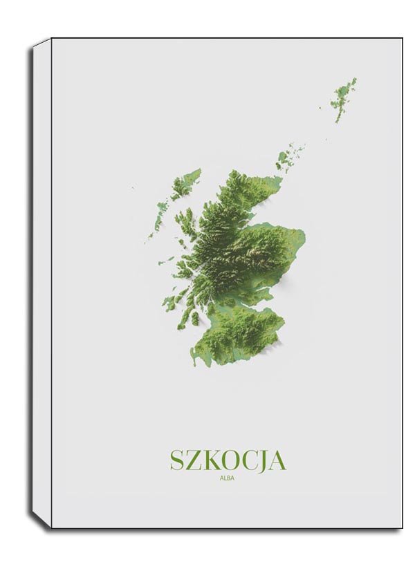 Szkocja, Mapa - Obraz Na Płótnie 90X120 Cm - Galeria Plakatu | Sklep ...