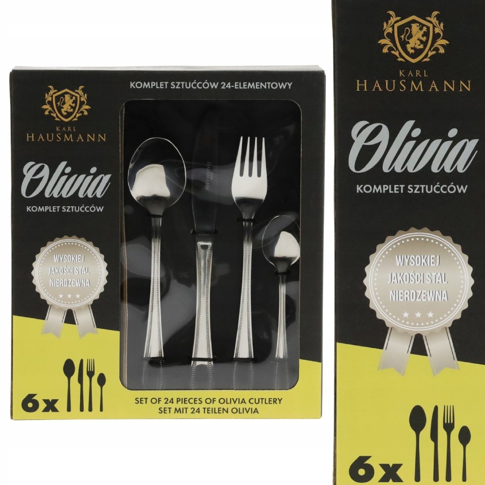 Sztućce Komplet Sztućców 24El 6 Os Zestaw Pudełko - KARL HAUSMANN | Sklep EMPIK.COM