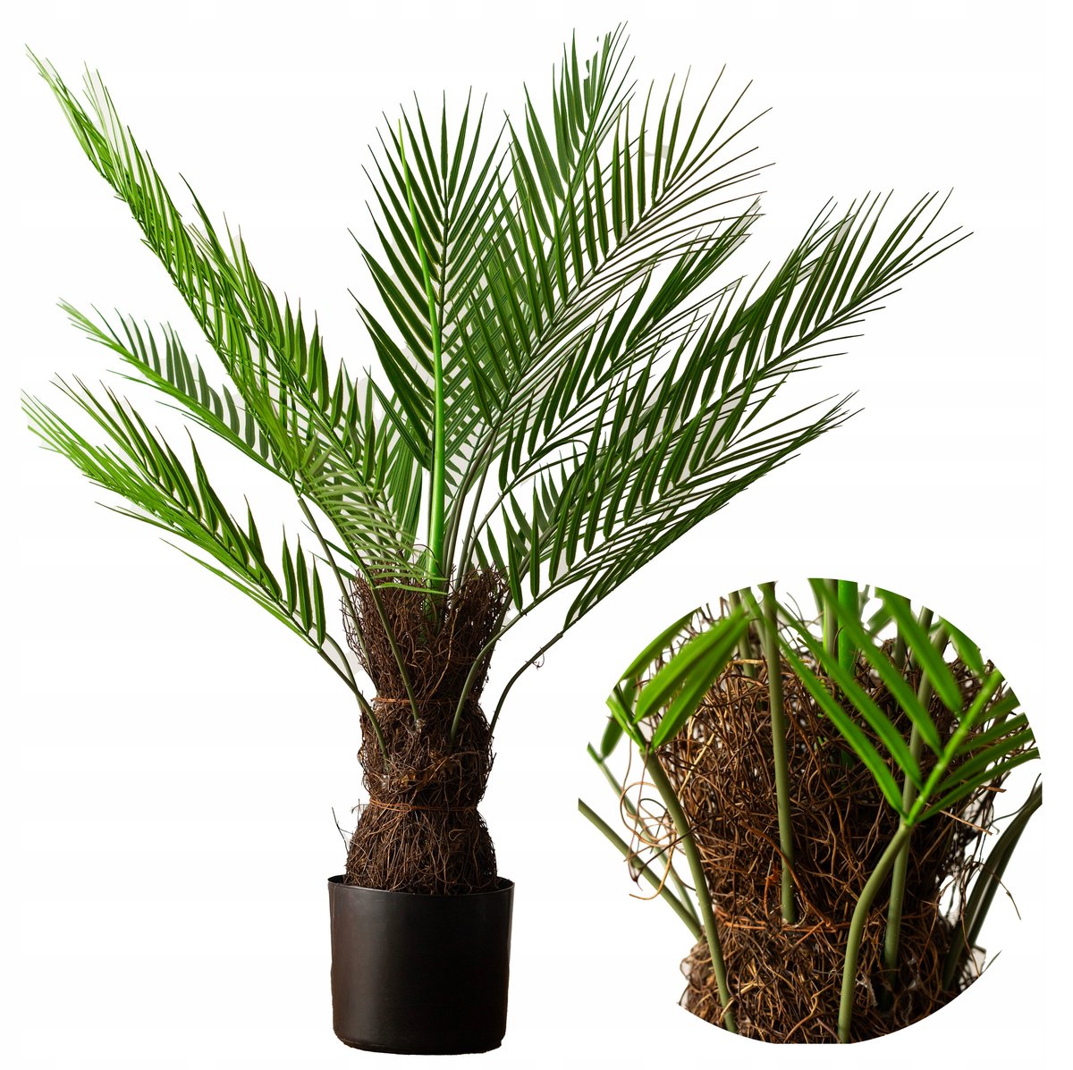 SZTUCZNA PALMA CYKAS 80cm DRZEWKO w doniczce jak żywa roślina do salonu ...
