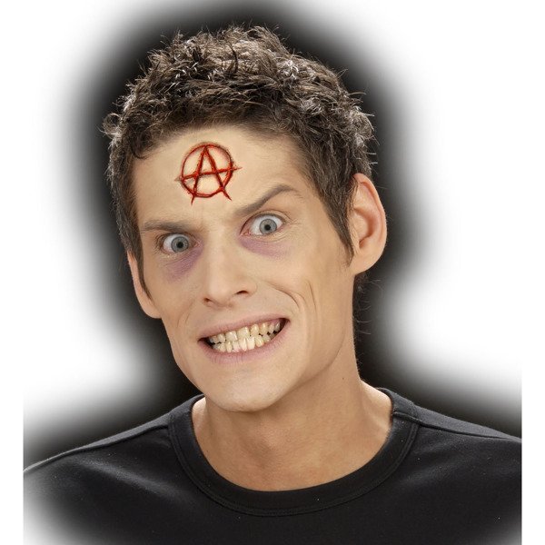 Sztuczna Rana Wycięty Symbol Anarchii Halloween - Widmann | Przyjęcia i okazje w Sklepie EMPIK.COM