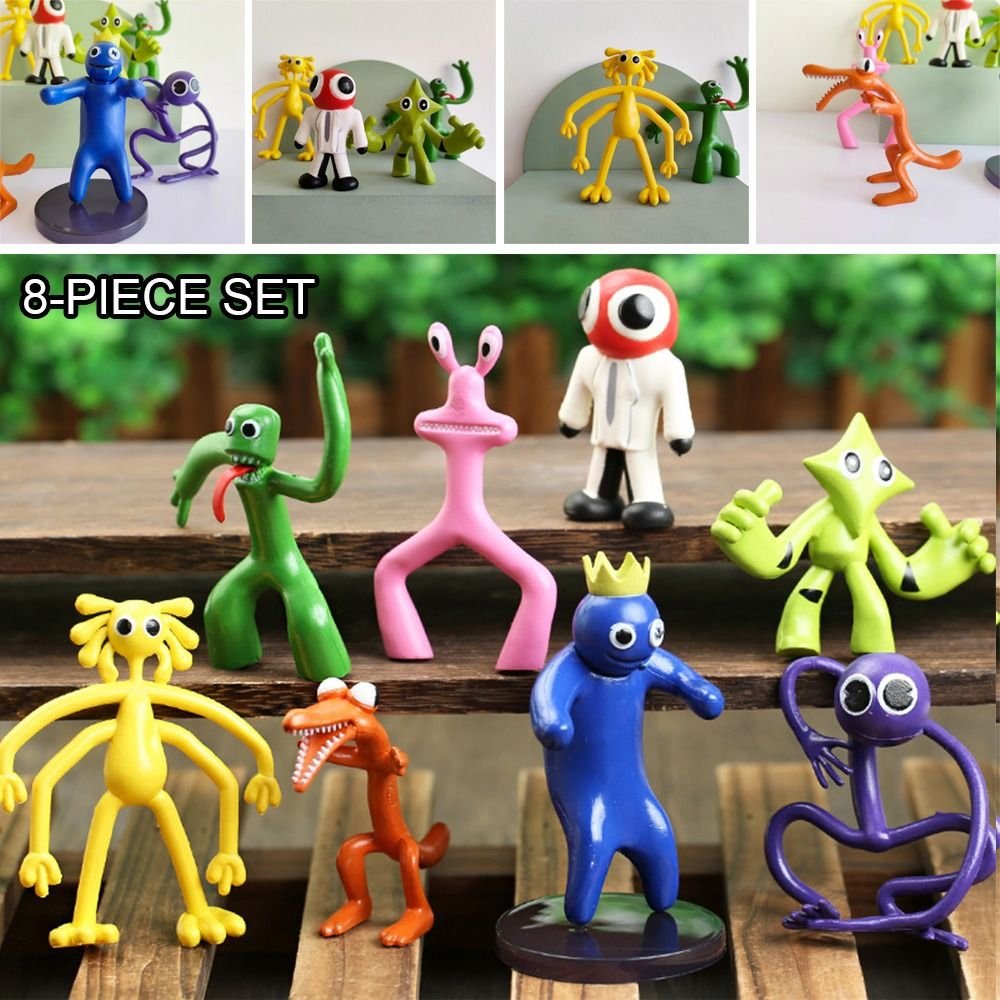 sztuk Rainbow Friends Anime Figure Kawaii Doll Cartoon Model - Other ...