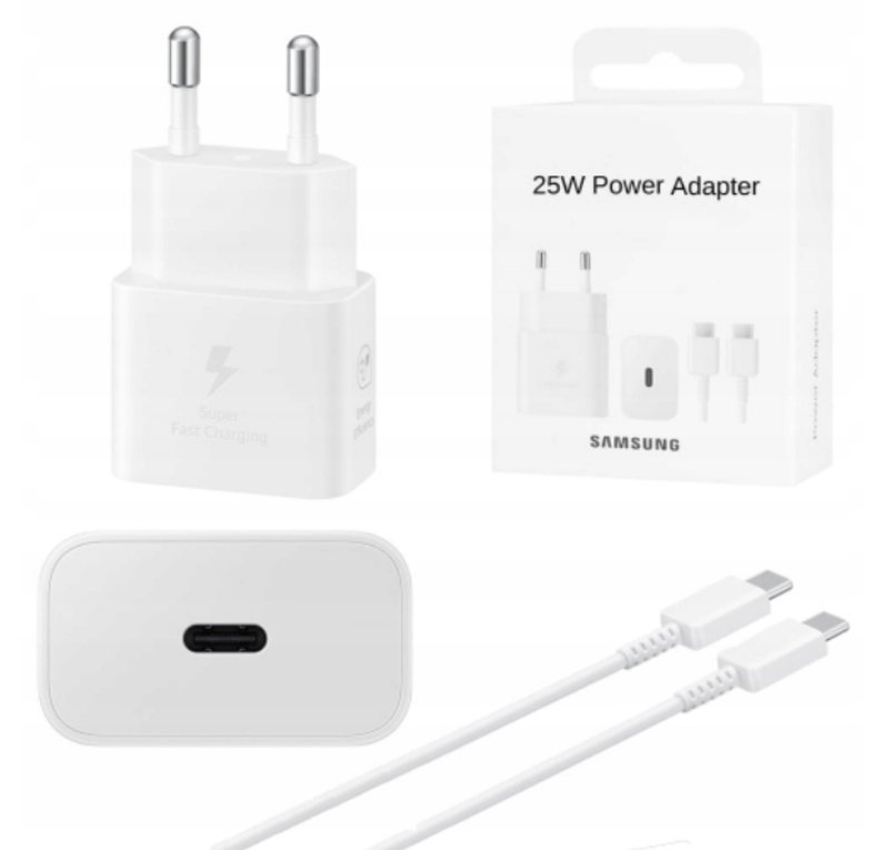 Szybka Ładowarka Samsung 25W EP-T2510 Blister Fast Charge Kabel USB-C ...