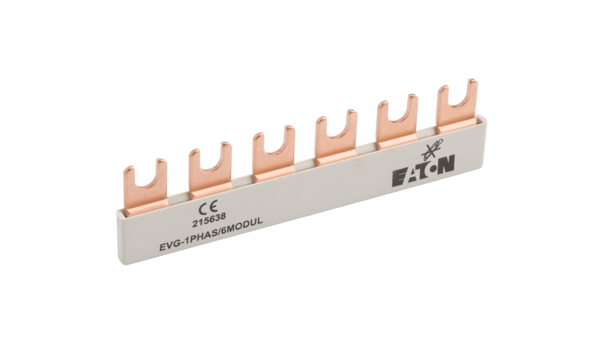 Szyna łączeniowa 1P 63A 10mm2 widełkowa (6 mod.) EVG-1PHAS/6MODUL 215638 - Eaton | Sklep EMPIK.COM